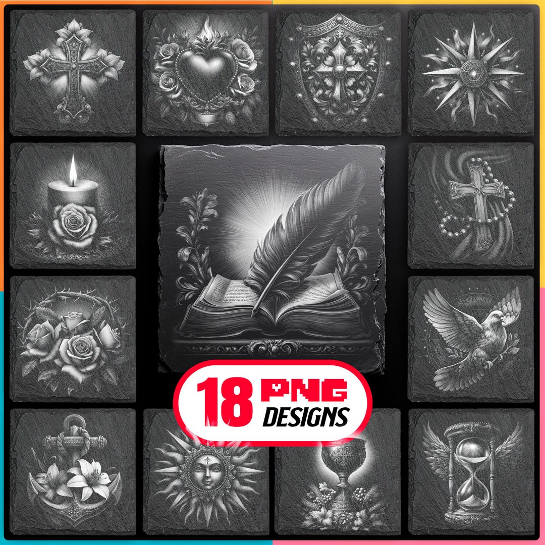 Catholic Laser Engraving PNG Bundle Digital Download — Christian ...