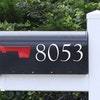 Set of Custom Mailbox Numbers With Street Address Name Decal, Modern ...