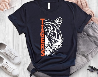 Tiger Shirt, Tiger Tee, Tiger Pride Shirt, Tiger Graphic Tee, Purple ...