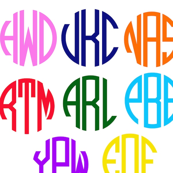 Monogram Sticker - Etsy