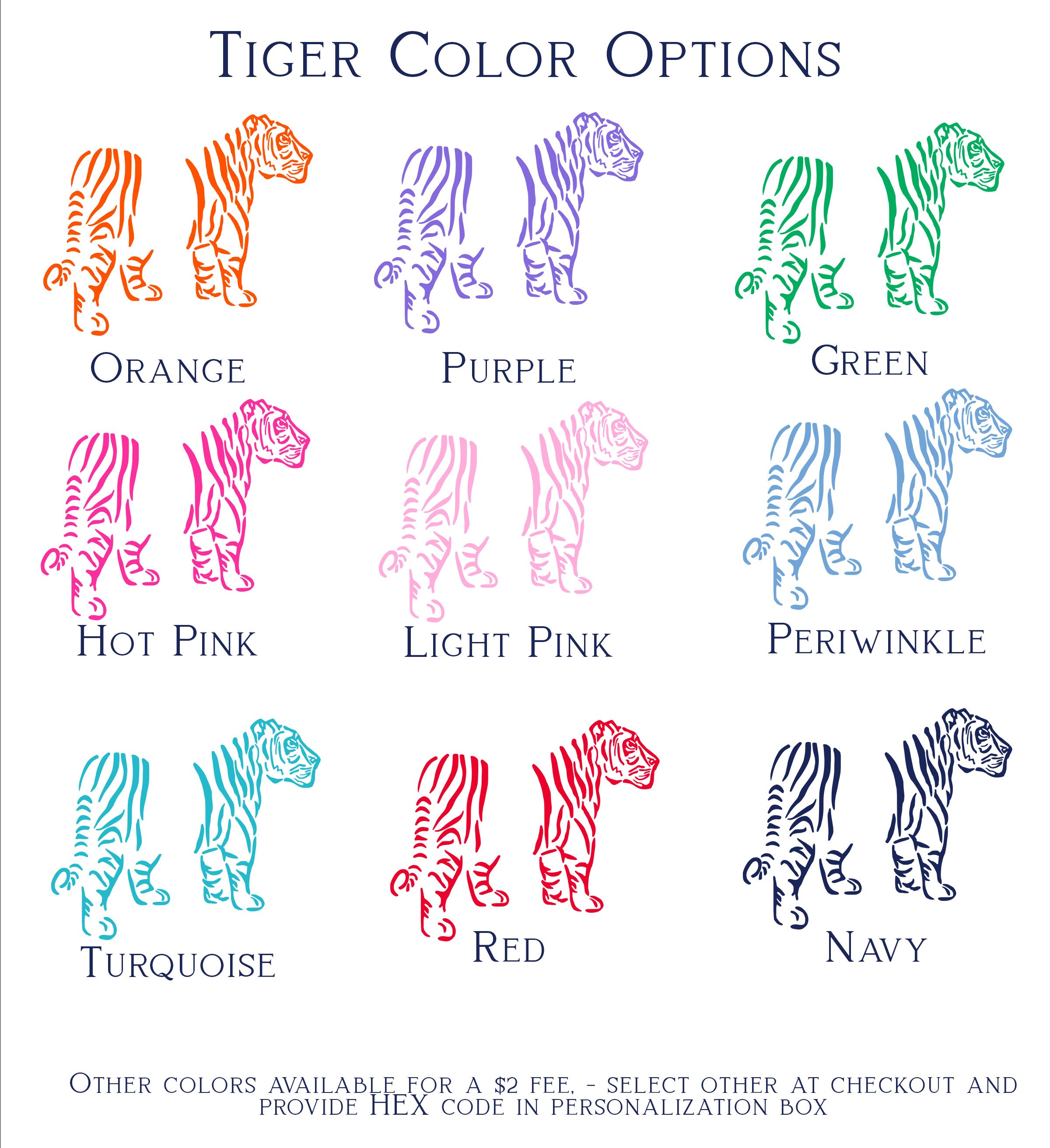 Monogram Tiger Note Pad Personalized Notepad Custom Office | Etsy