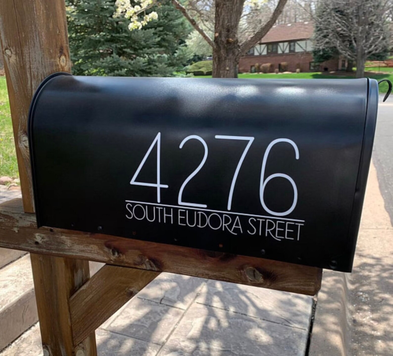 Set of Custom Mailbox Numbers With Street Address Name Decal - Etsy