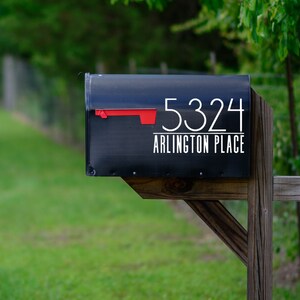 Set of Custom Craftsman Style Mailbox Numbers With Street Address Decal ...