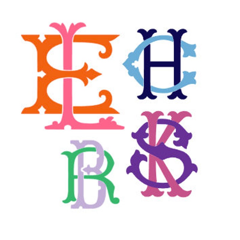 2 Letter Monogram - Etsy