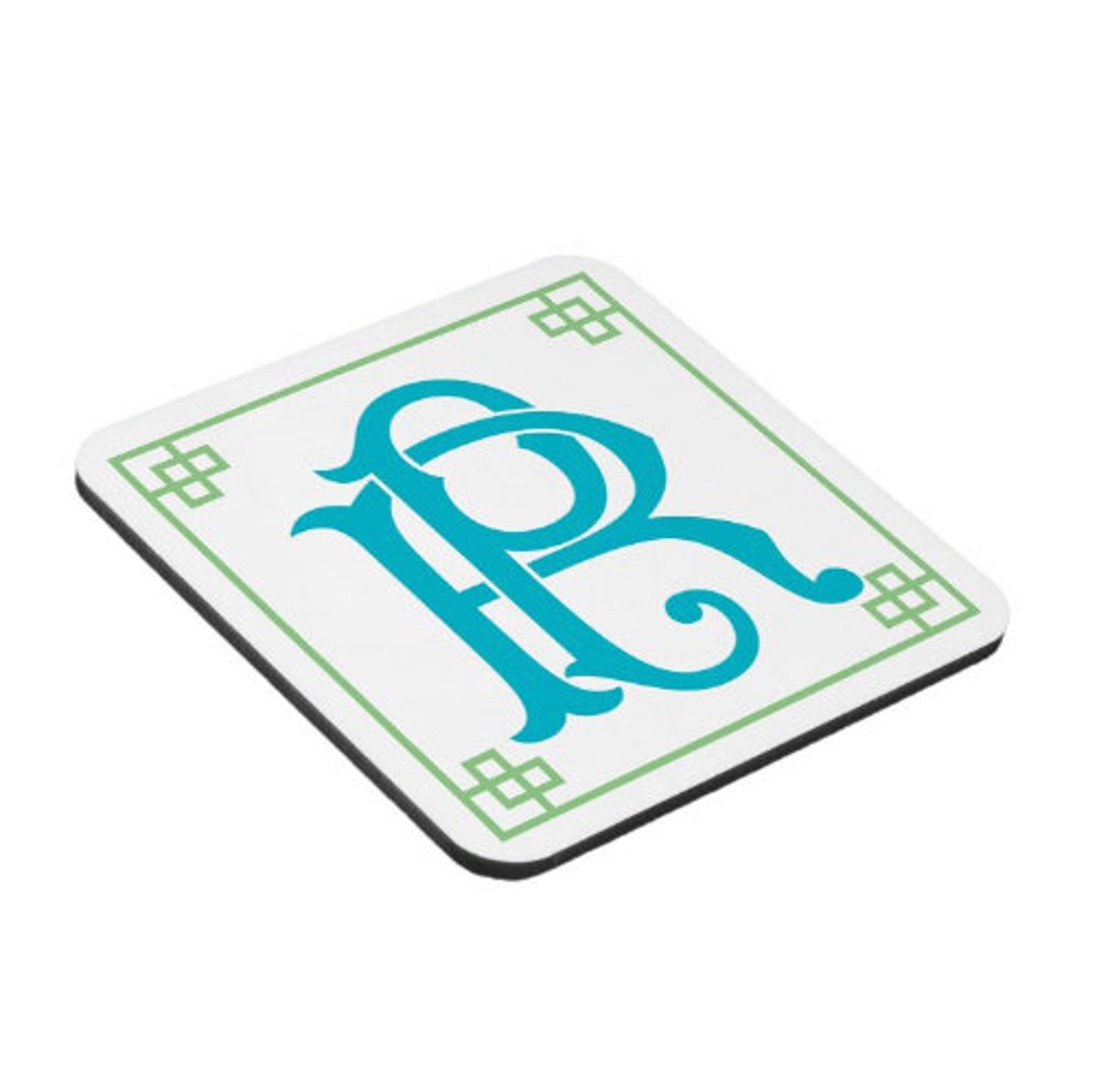 Custom Two Letter Monogram Coasters, Double Letter Personalized Plastic ...