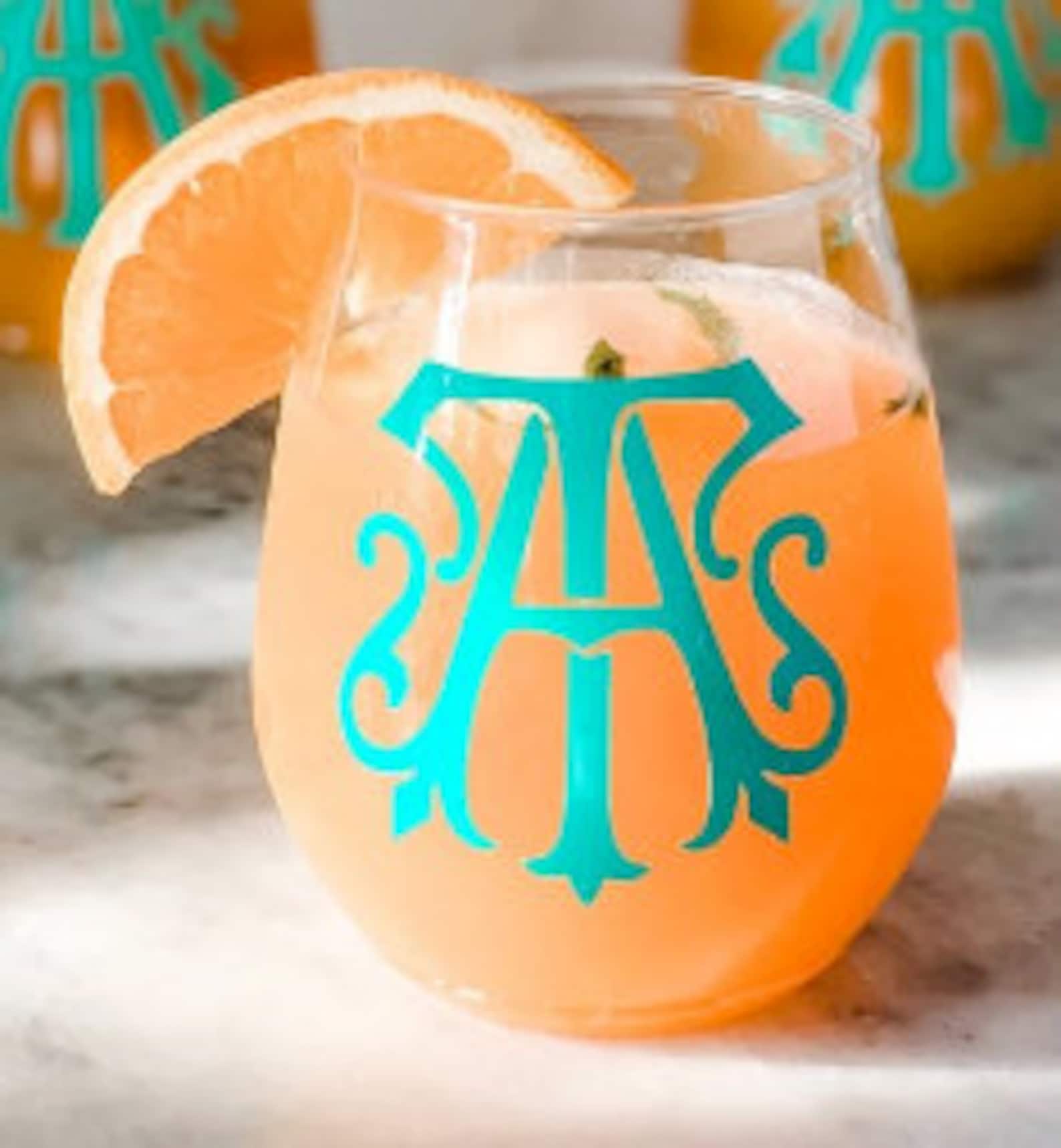 Two Letter Monogram Sticker, Couples Monogram, Custom Double Initials ...