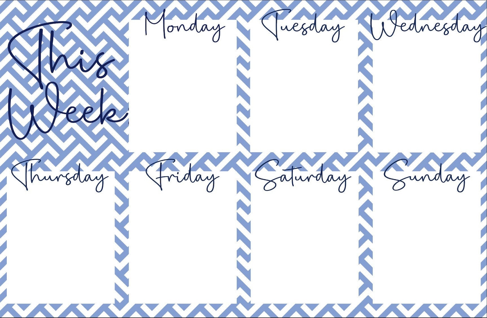 Custom Weekly Planner Family To Do List Preppy Note Pad | Etsy