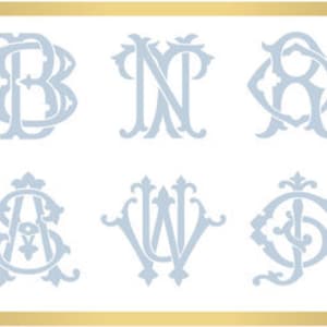 Two Color Two Letter Custom Monogram Sticker, Couples Monogram, Custom ...