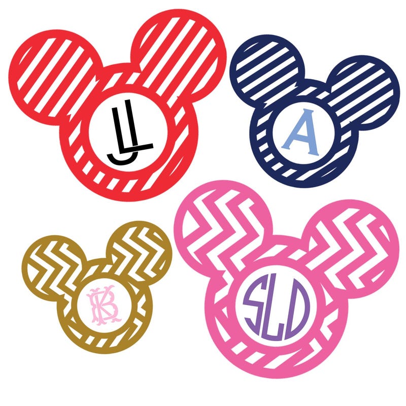 Mickey Monogram - Etsy