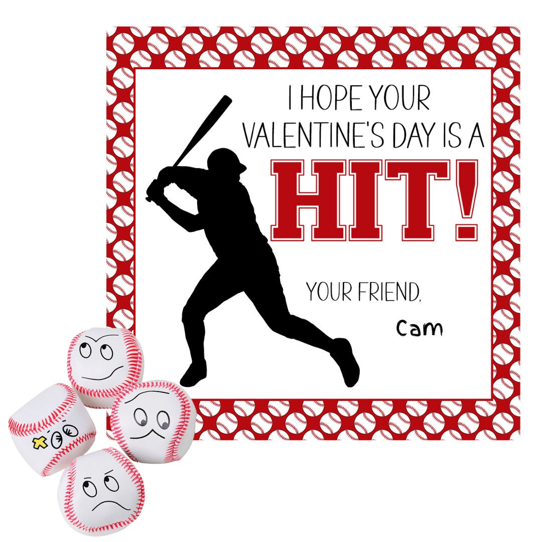 Digital Download Baseball Valentine Card, Sports Valentine Boy ...