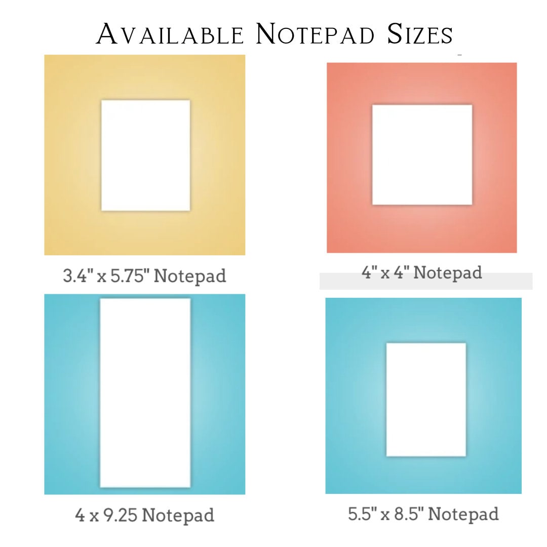 Floral Crest Monogram Note Pad 5.5 X 8.5 Monogram Notepad - Etsy