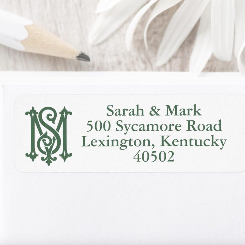 Monogram Address - Etsy