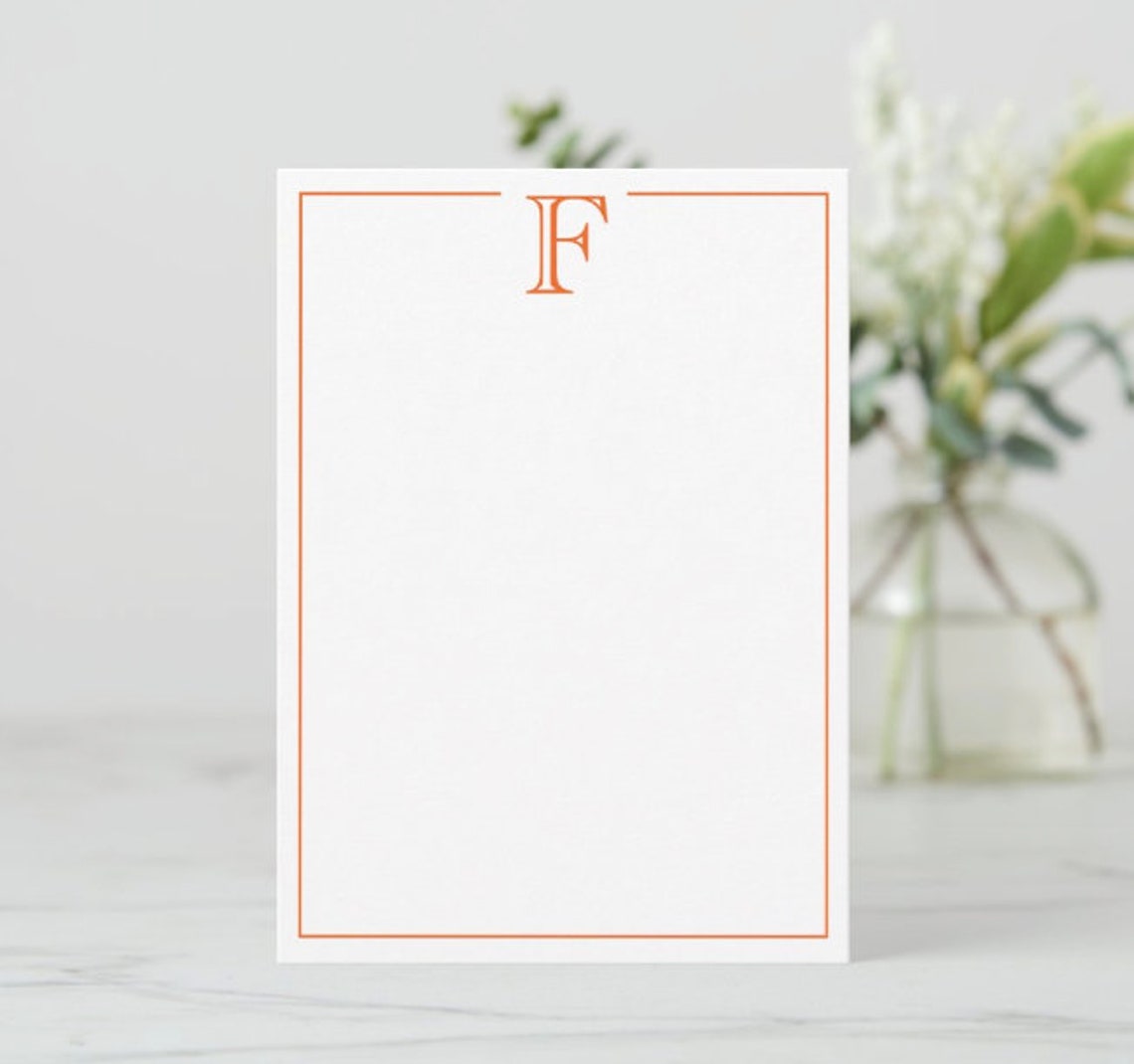 Men's Personalized Stationery Cards Custom Monogram Note - Etsy