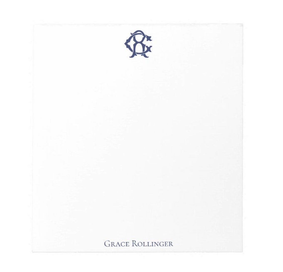 Custom Monogram Note Pad Double Letter Monogram Note Pad - Etsy
