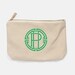 Custom Monogram Canvas Zip Pouch Monogram Pouch Custom - Etsy