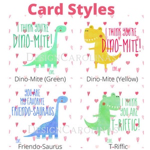 Digital Download Dinosaur Valentine Card, Dinosaur Valentines Day Card ...