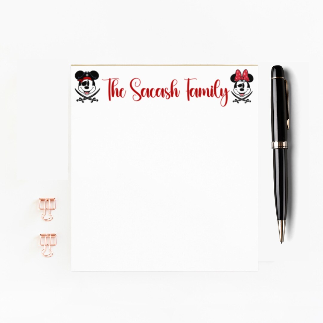 Custom Disney Notepad, Fish Extender Pirate Theme Cruise Gift ...