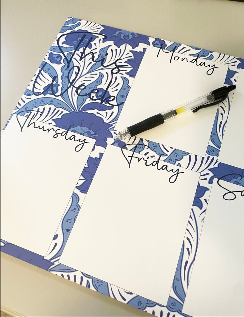 Custom Weekly Planner Family to Do List Preppy Note Pad - Etsy