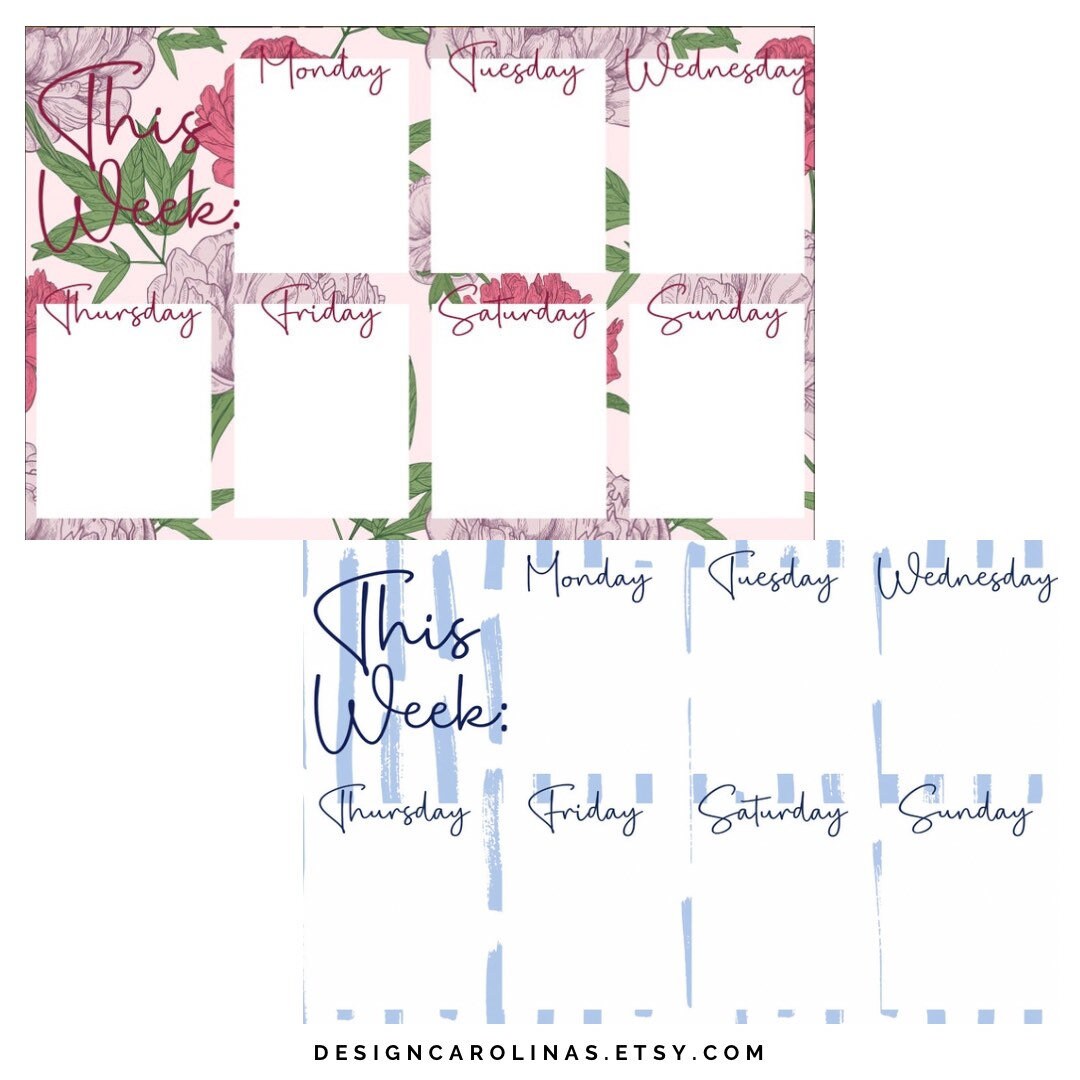 Custom Weekly Planner Family To Do List Preppy Note Pad | Etsy