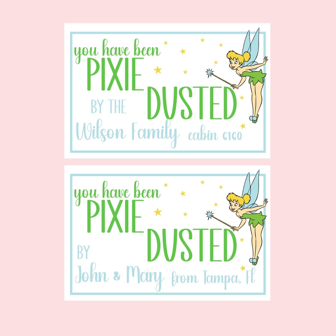 Custom DCL Pixie Dust Gift Tags, Digital Download Personalized ...