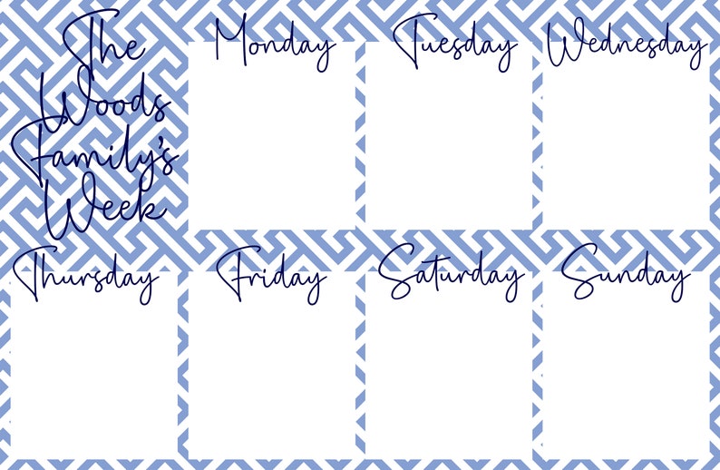 Custom Weekly Planner Family to Do List Preppy Note Pad - Etsy