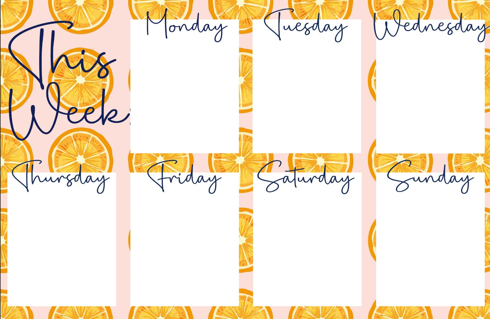 Custom Weekly Planner Family To Do List Preppy Note Pad | Etsy