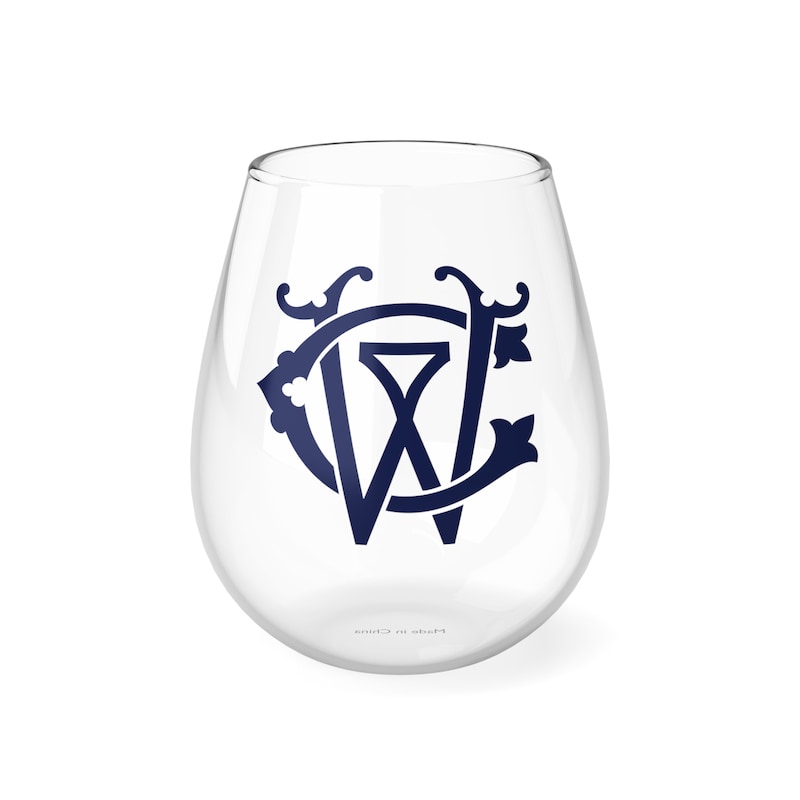 Monogram Wine Glass - Etsy