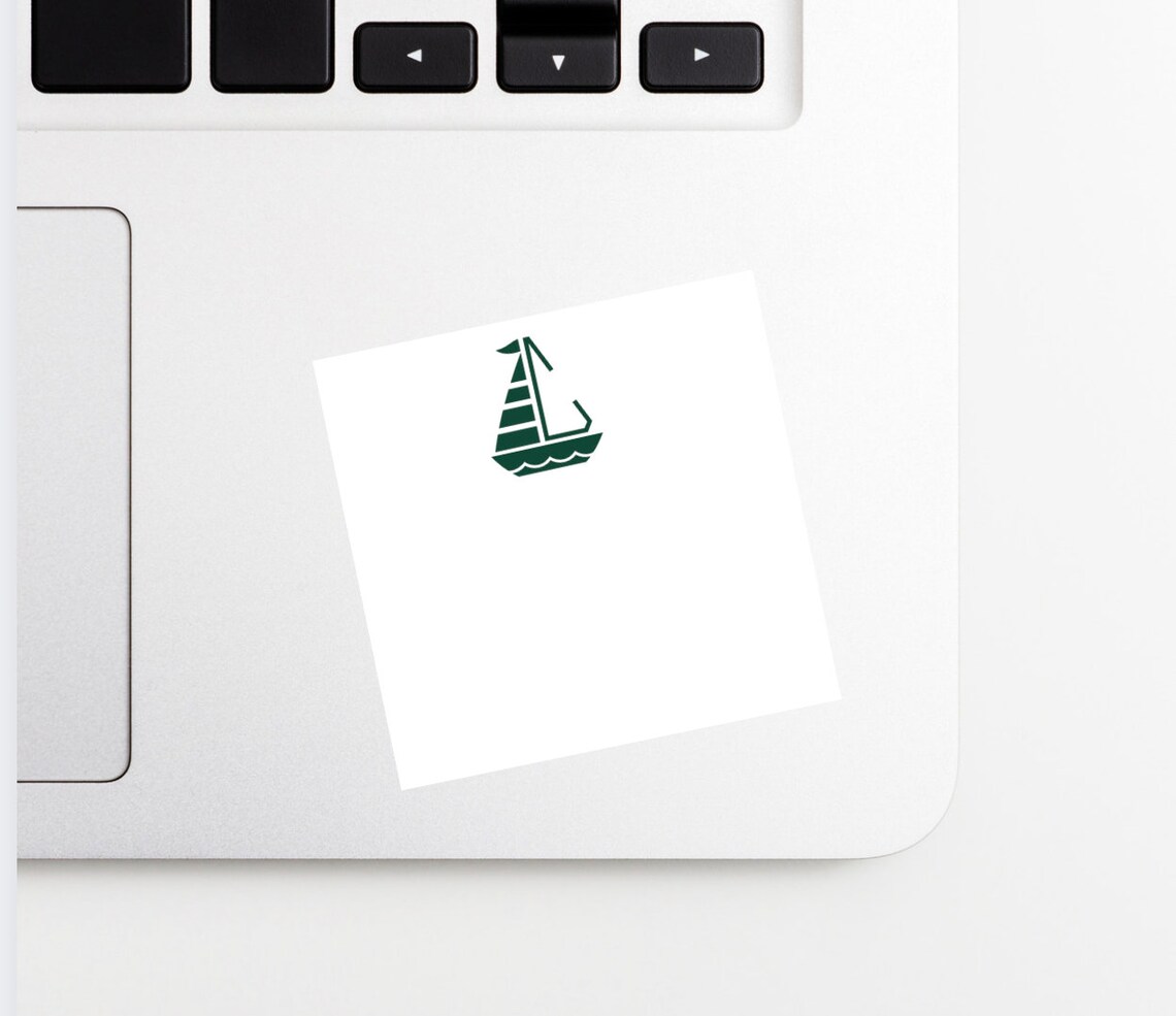 Sail Boat Monogram Post-it® Notes Custom Color Nautical Note - Etsy