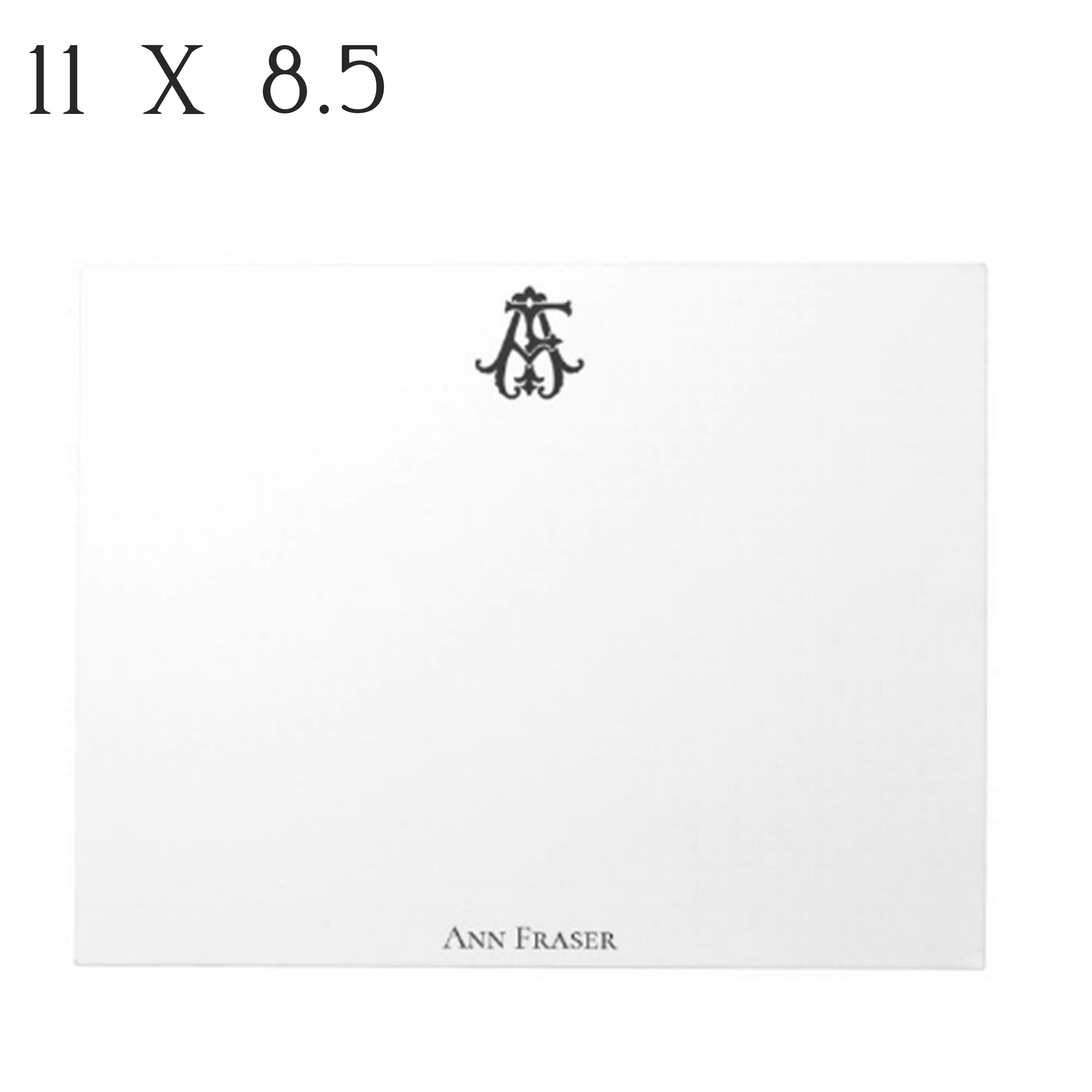 Custom Monogram Note Pad Double Letter Monogram Note Pad | Etsy