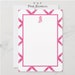 Monogram Bamboo Stationery Cards, Pink and White Custom Note Cards ...