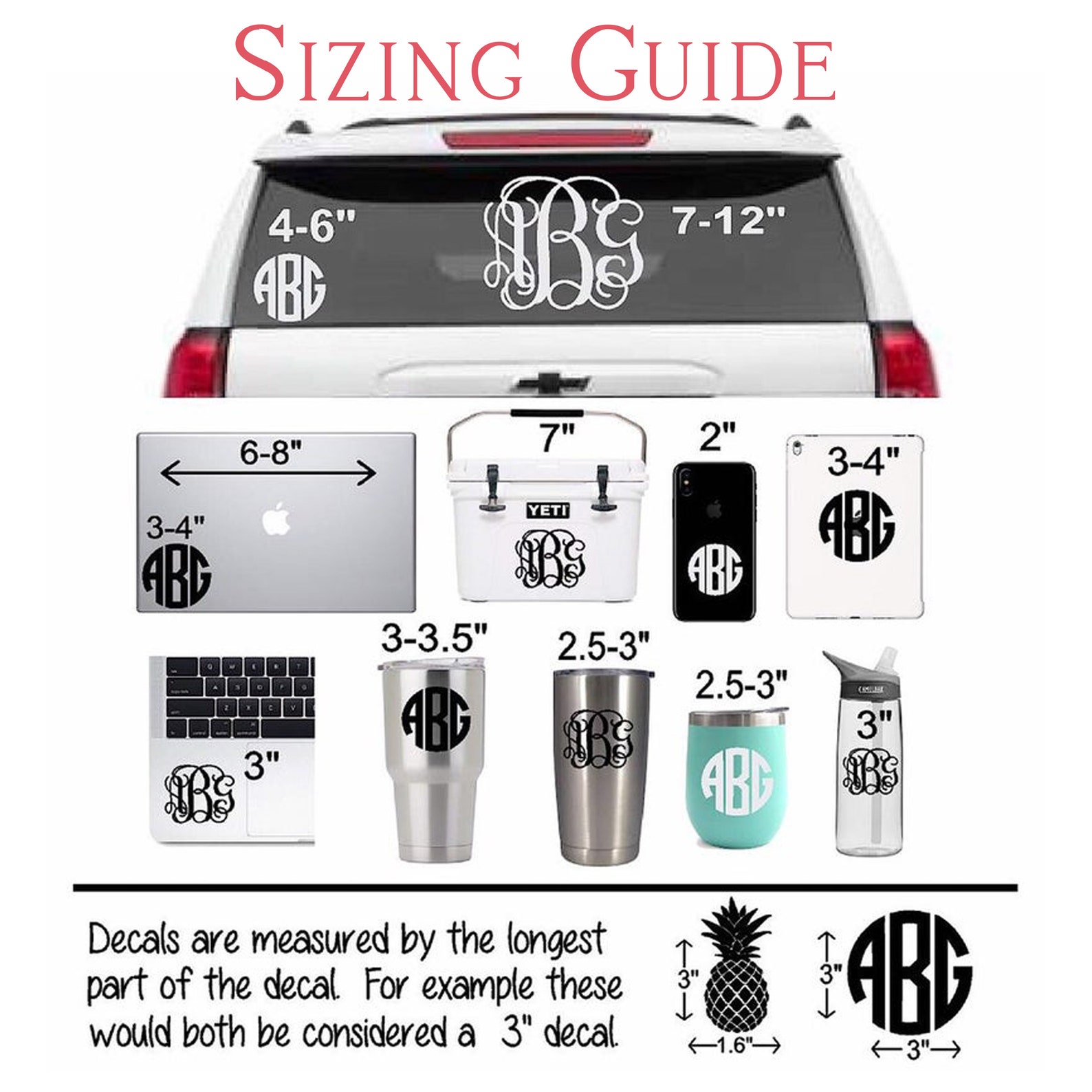 Two Letter Monogram Sticker, Couples Monogram, Custom Double Initials ...