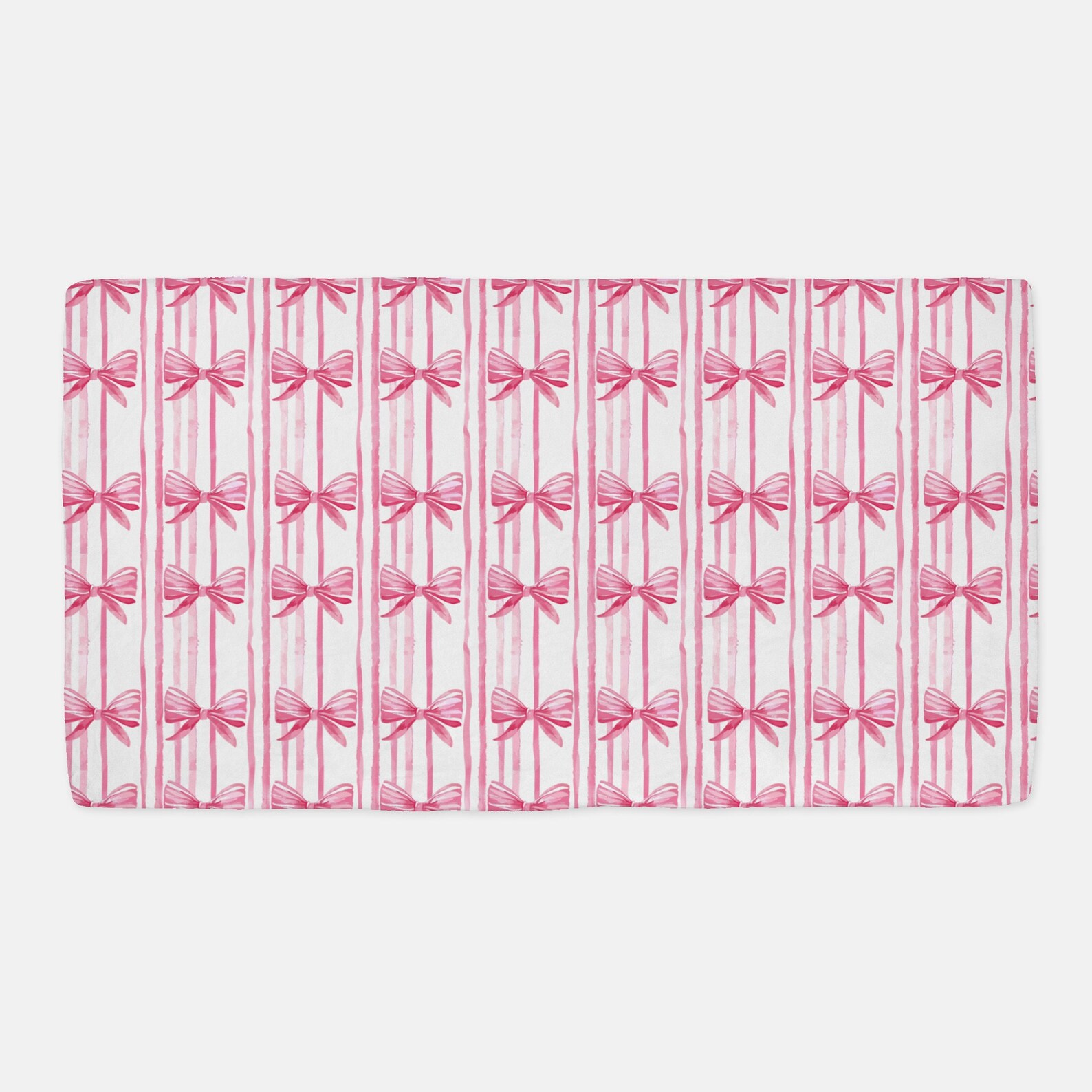 Pink and White Coquette Ribbon Crib Sheet, Bow Diaper Pad Cover, Pink ...