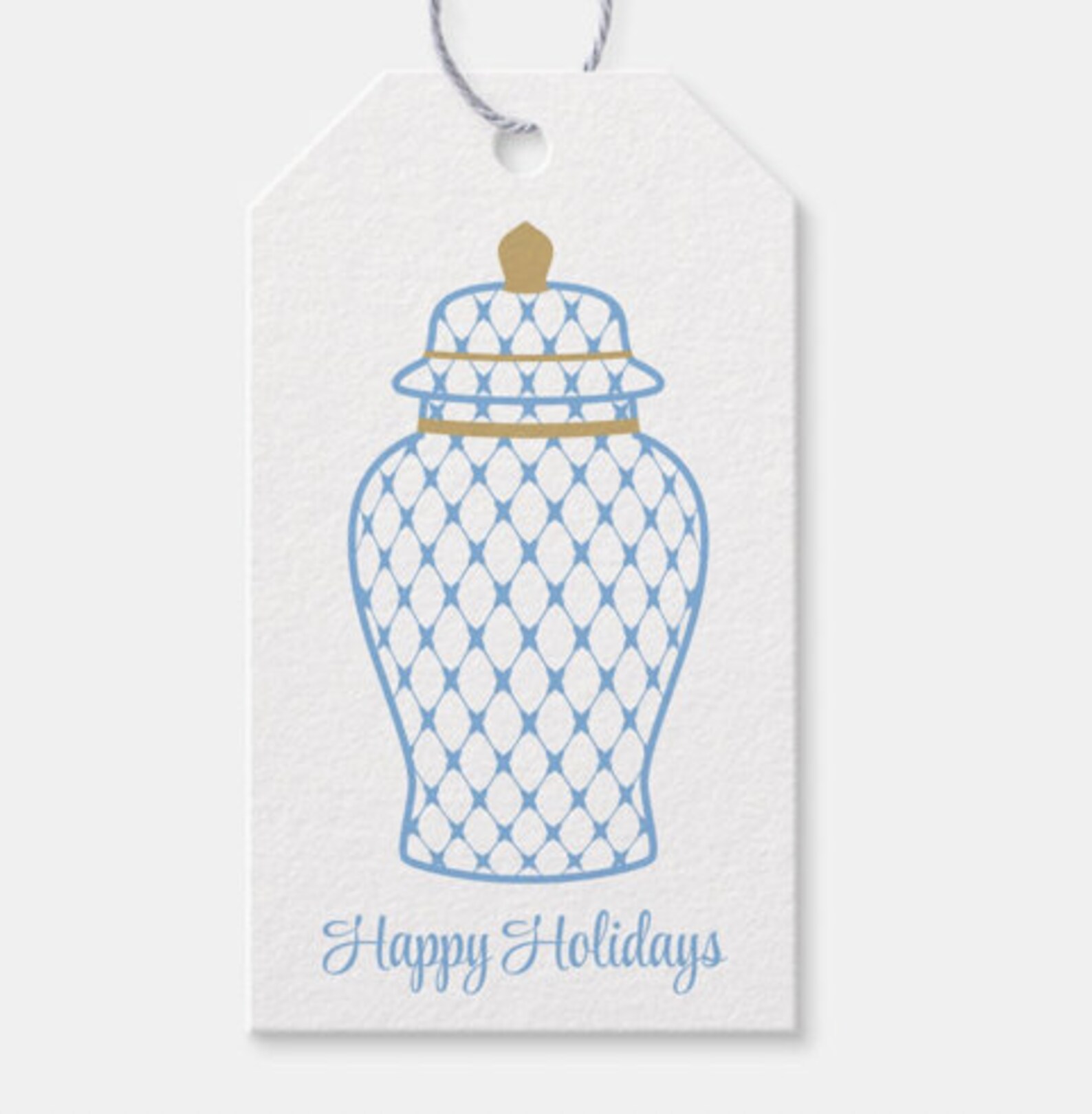Blue Ginger Jar Gift Tags, Personalized Blue and White Chinoiserie Tags ...