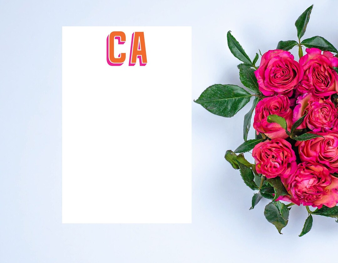 Monogram Custom Post-it® Notes, Colorful Block Shadow Monogram Notepad ...