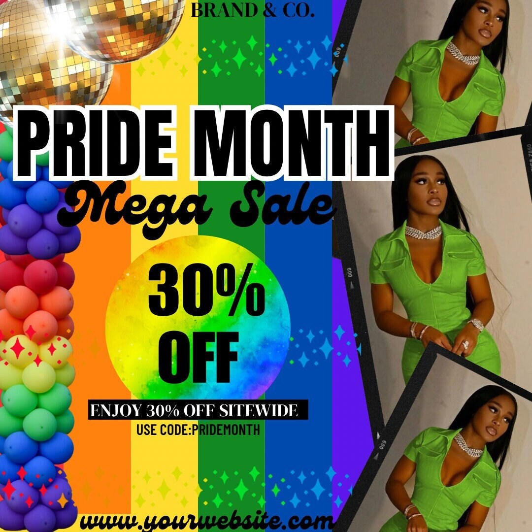 Editable LGBTQIA Flyer,pride Month Sale Pre-made Flyer Template, D.I.Y ...