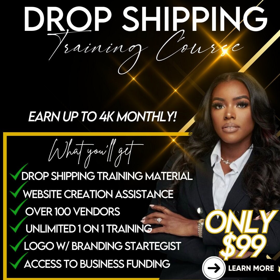 Drop Shipping Course Editable Template: Canva Business Flyer (digital ...