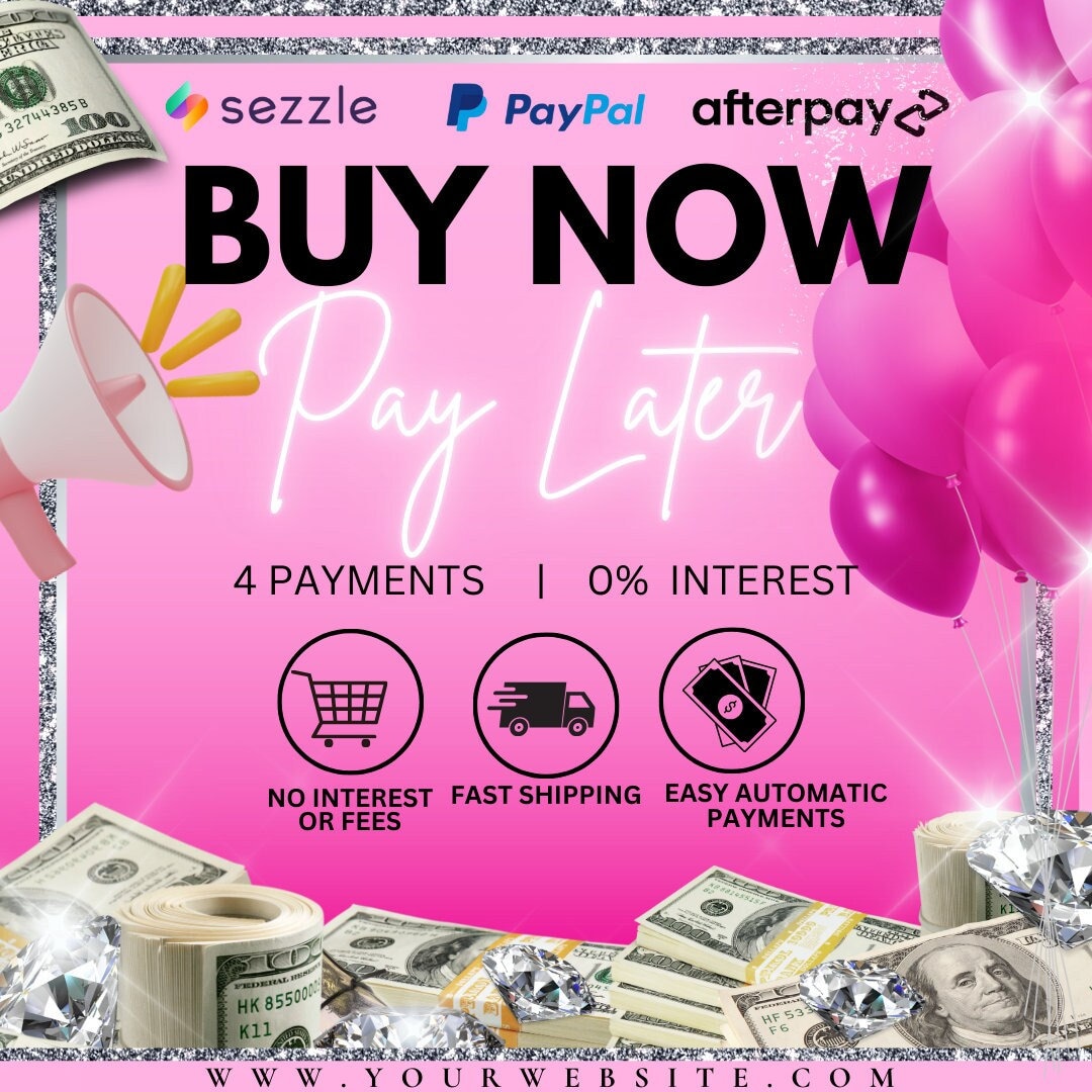 Buy Now Pay Later Flyer Template,afterpay,sezzle,quad Pay,paypal,klarna ...