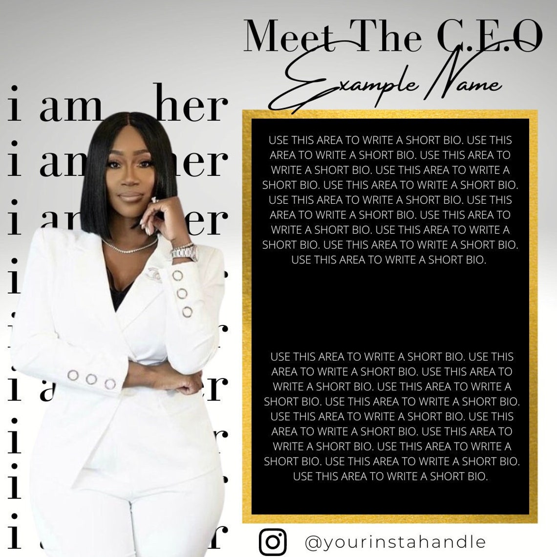 Editable CEO Flyer DIY Flyer Template Design Entrepreneur - Etsy