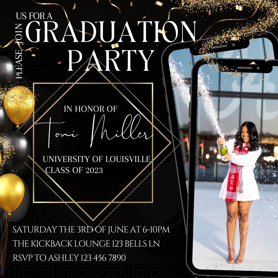Graduation Party Flyer, DIY Flyer Template Design, Graduation Party ...