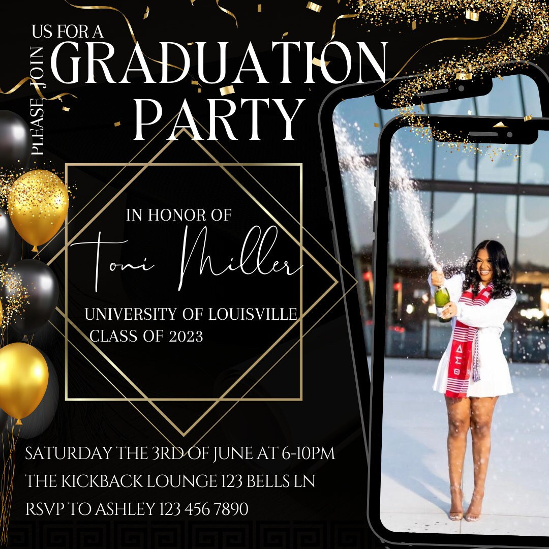 Graduation Party Flyer, DIY Flyer Template Design, Graduation Party ...