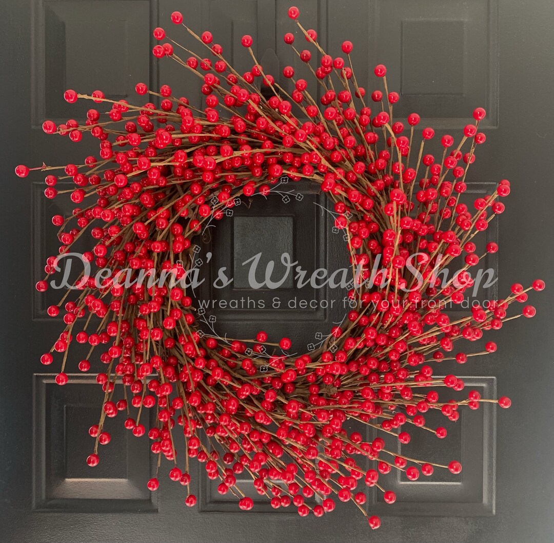 Red Berry Wreath | Year Round Wreath | Everyday Wreath | Christmas ...