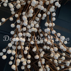 Cream White Berry Wreath | Year Round Wreath | Everyday Wreath ...