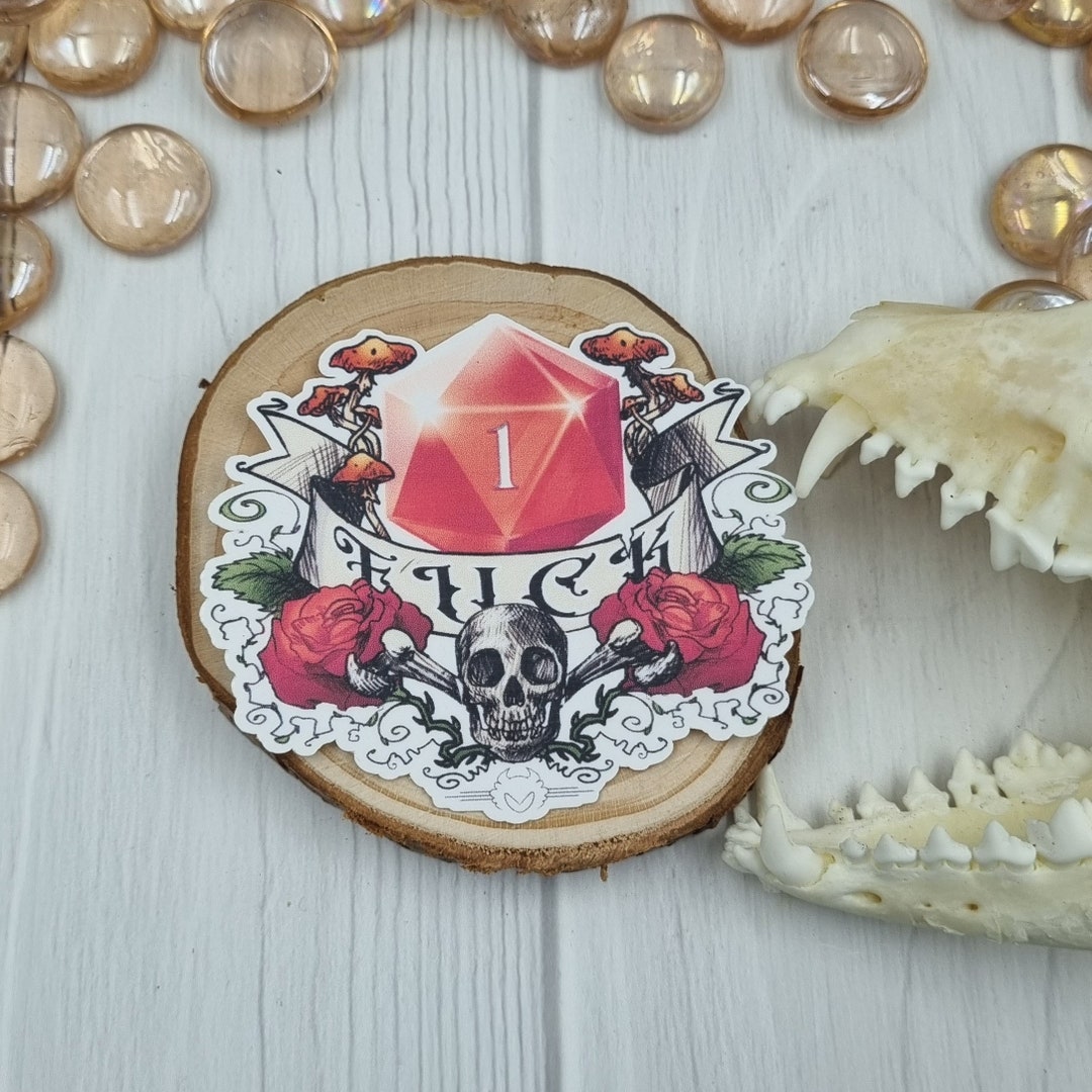 D20 Critical Failure Sticker Crit Fail Dnd Dungeons and - Etsy