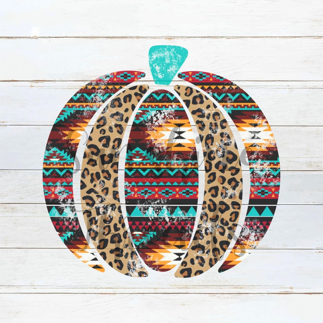 Aztec Leopard Print Pumpkin PNG Sublimation Digital Download ...
