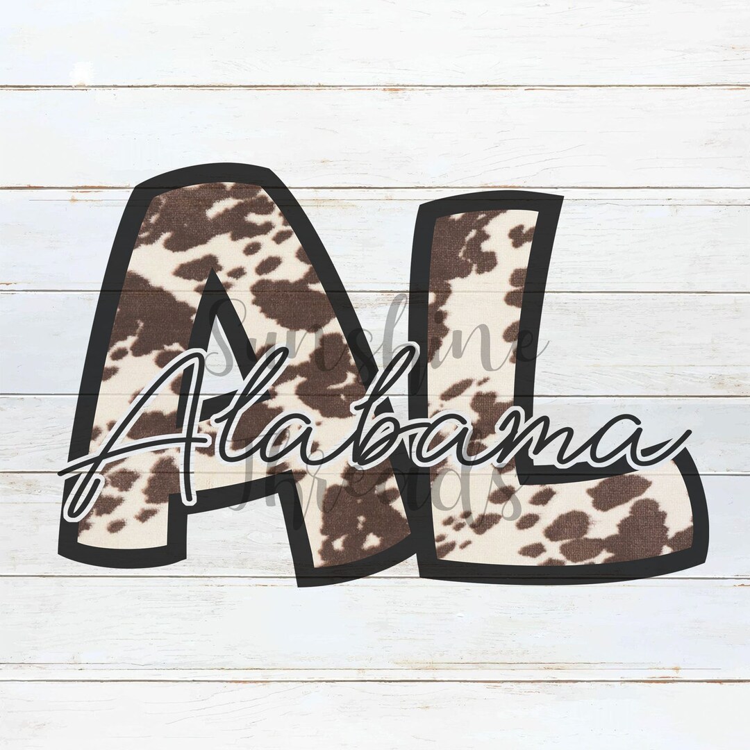 Alabama Cowhide PNG AL Design Sublimation Digital Download Sublimation ...