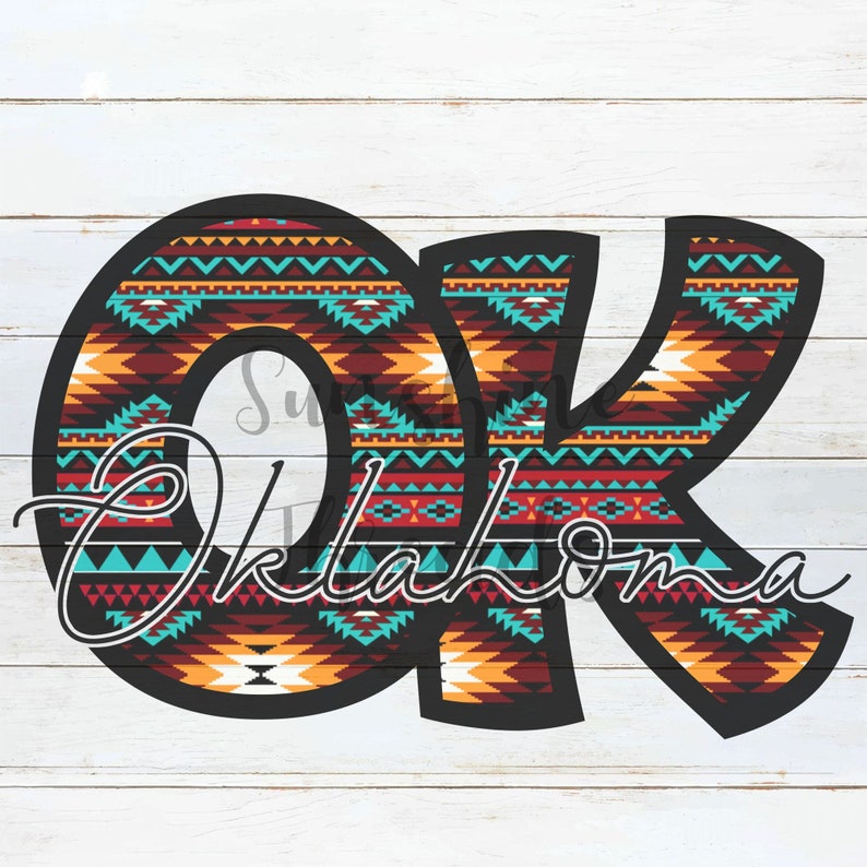 Oklahoma Aztec PNG | OK Design | Southwestern | Sublimation | Digital Download | Sublimation ...