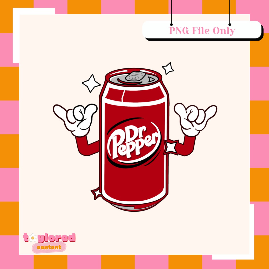 Retro Dr. Pepper Can PNG Trendy Soda Graphic - Etsy
