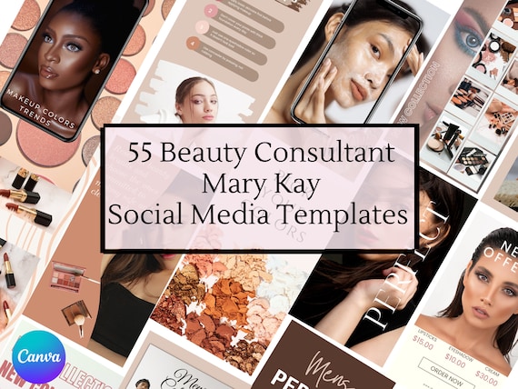 55 Mary Kay Beauty Consultant Canva Template Editable Mockups - Etsy