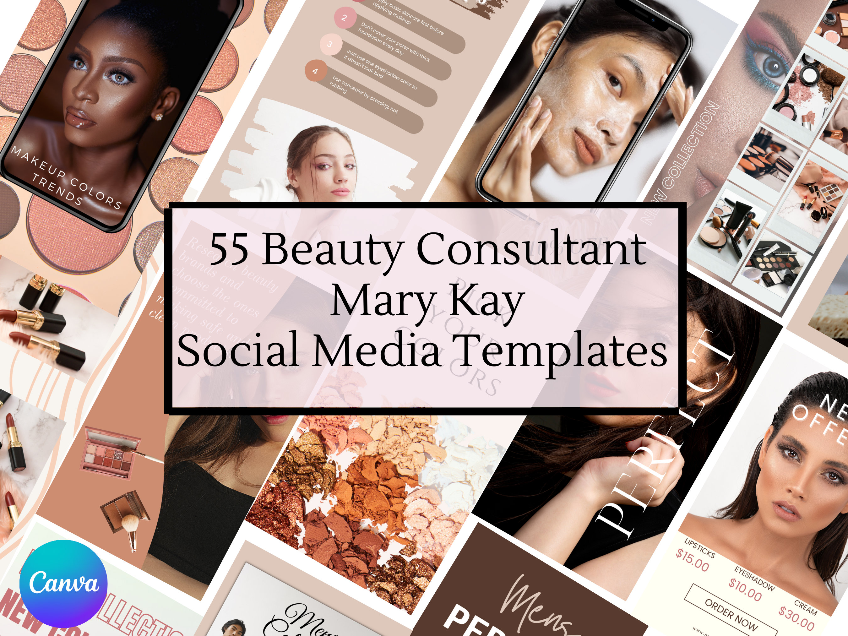 55 Mary Kay Beauty Consultant Canva Template, Editable Mockups for ...