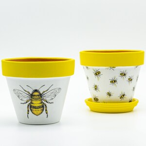 Pot Planter. Bee Plant Pot, Bumble Bee Flower Pot. Indoor Plant Pot ...